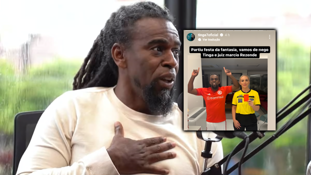 Tinga, ex-Inter, quebra o silêncio sobre a fantasia que viralizou nas redes